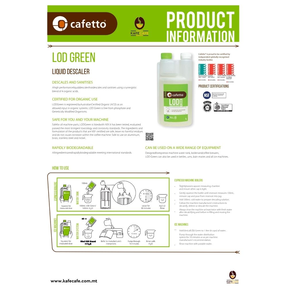 KAFECAFE. COFFEE MACHINE ORGANIC DESCALER